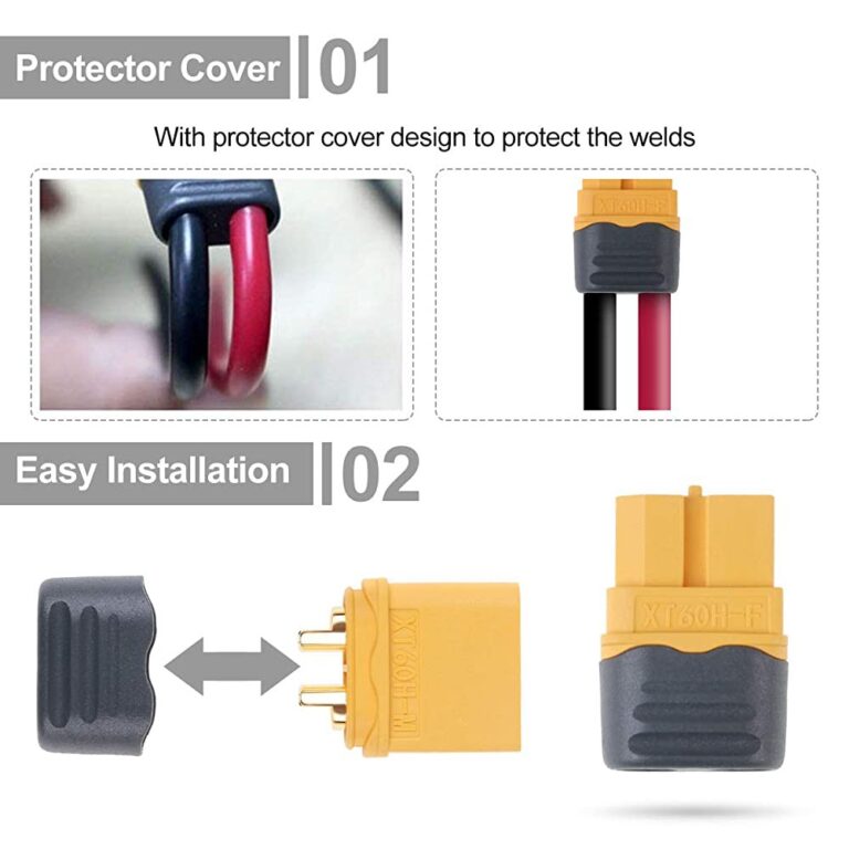 Jack XT60H XT60 giắc cắm pin Amass XT60 chính hãng jack cắm pin lipo,esc đồng nguyên chất cao ...