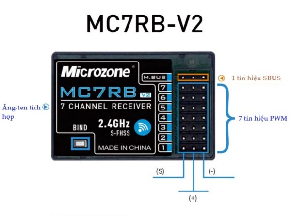 6C Mini – Tay điều khiển Microzone 6C Mini + Rx MC7RB-V2 (Bản nâng cấp ...
