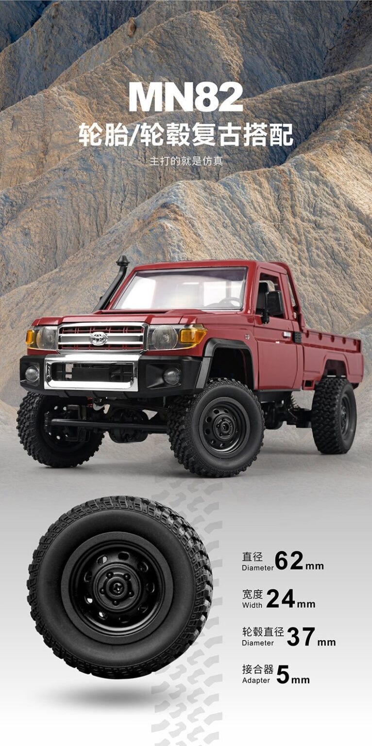 Mô hình đồ chơi xe ô tô MN82 bán tải điều khiển từ xa Toyota Land ...